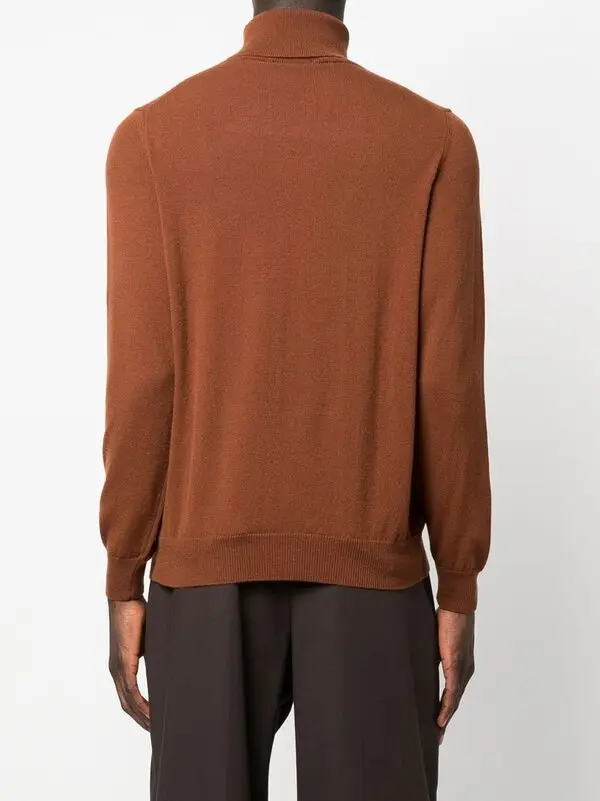 ZANONE Roll-neck Knit Jumper - Brown