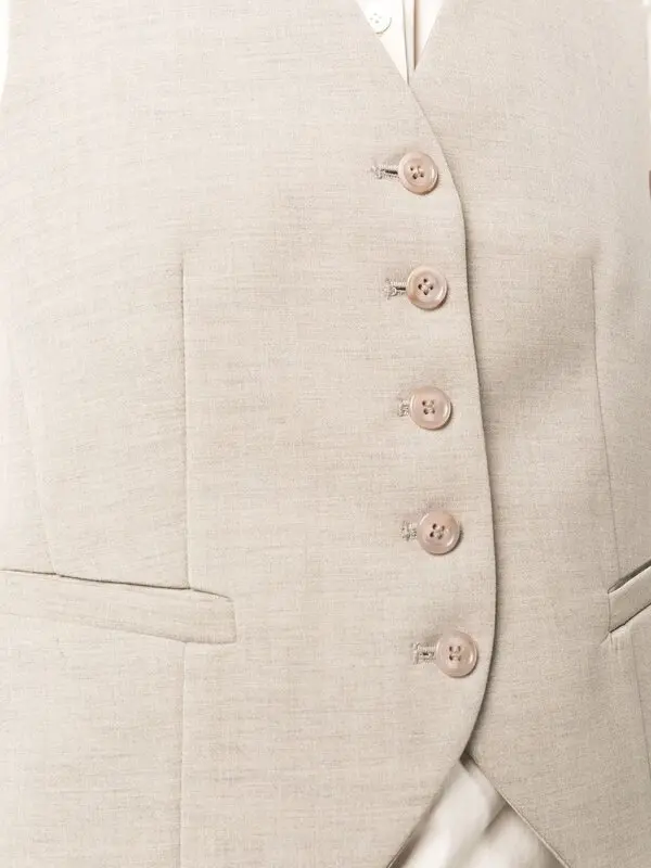 THE FRANKIE SHOP Gelso Tailored Waistcoat - Neutrals