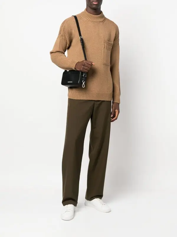 TEN C Mock-neck Knitted Jumper - Neutrals