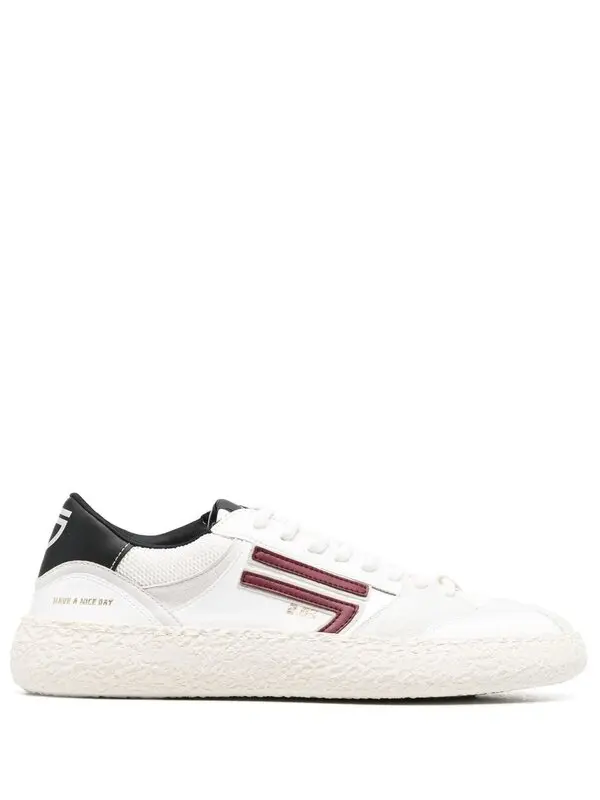 PURAAI Logo-patch Panelled Sneakers - White