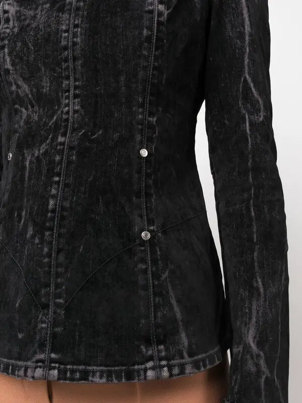 Stella McCartney Flocked Velvet Denim Blouse