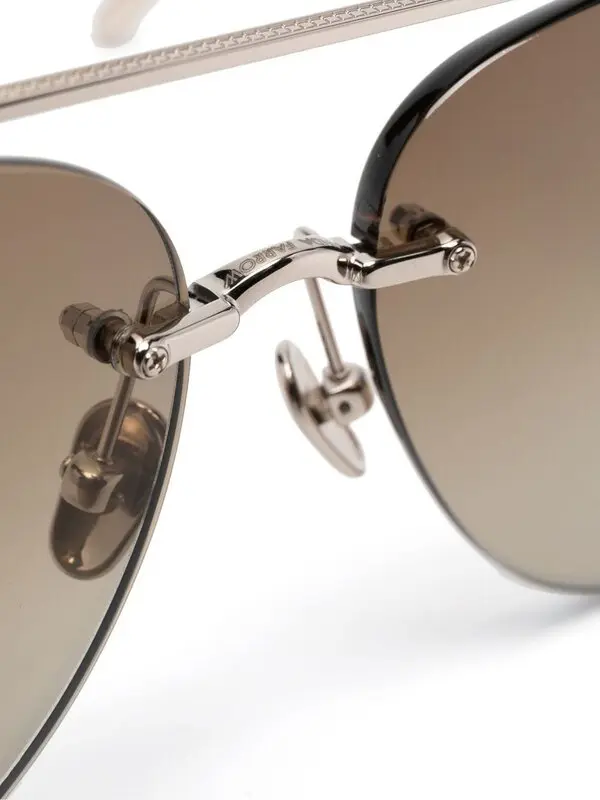 Linda Farrow Duit Pilot-frame Sunglasses