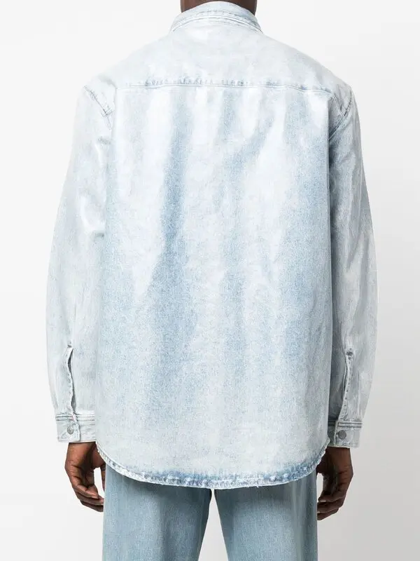 DIESEL® Embroidered-logo Denim Shirt