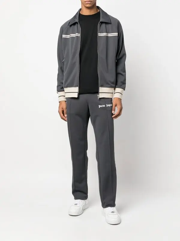 Palm Angels Tape-trim Track Sweatshirt - Grey