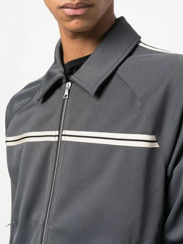 Palm Angels Tape-trim Track Sweatshirt - Grey