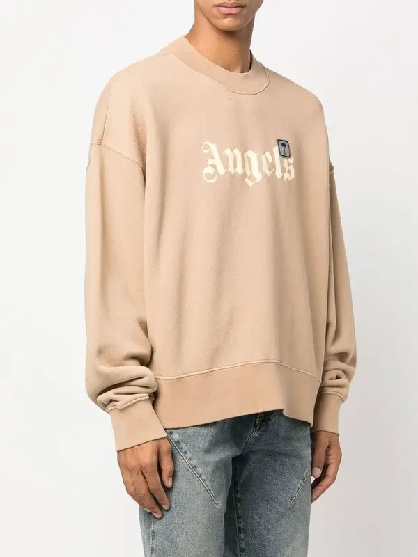 Palm Angels Logo-print Long-sleeve Sweatshirt