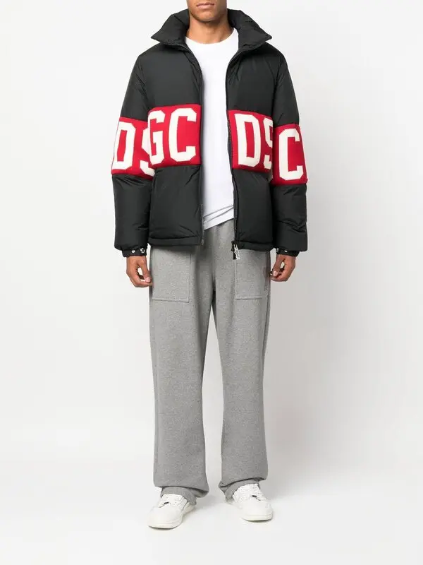 Gcds Logo-knit Padded Jacket