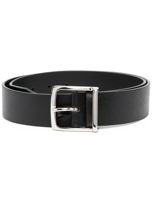 Philipp Plein Buckled Leather Belt - Black