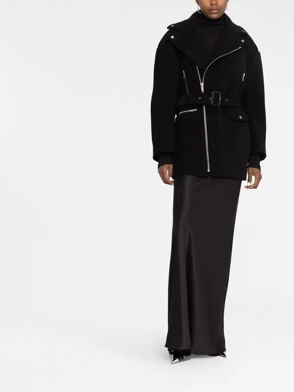 Saint Laurent Notched-collar Zip-up Coat