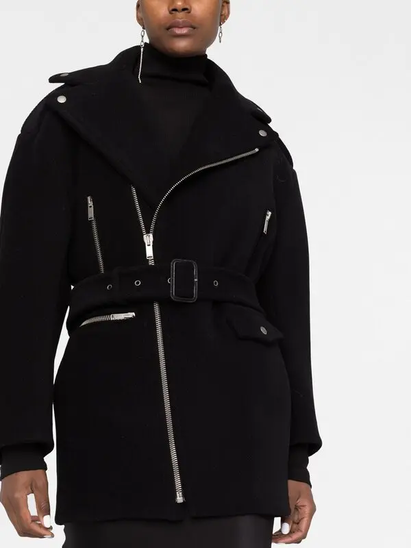 Saint Laurent Notched-collar Zip-up Coat