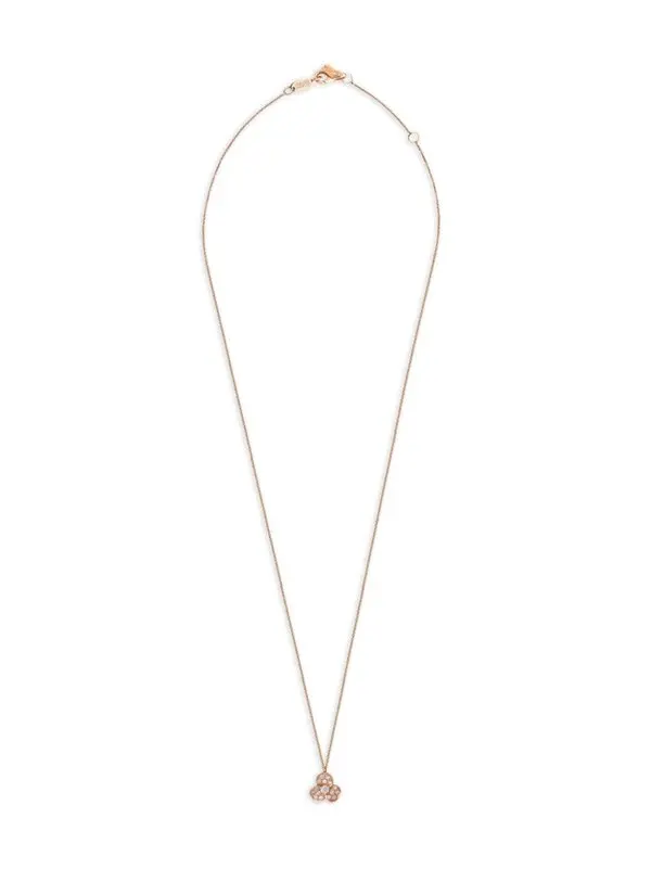 LEO PIZZO 18k Rose Gold Candy Flora Diamond Pendant Necklace - Pink