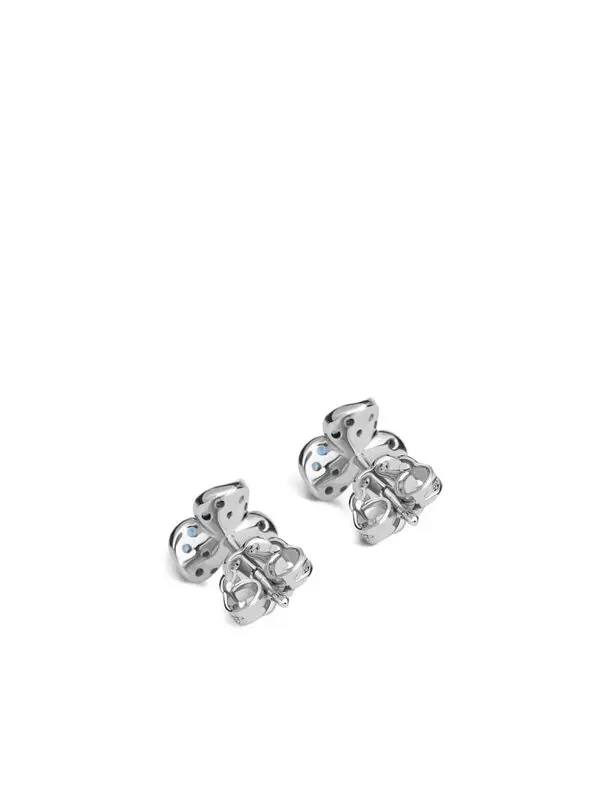LEO PIZZO 18k White Gold Candy Flora Sapphire Stud Earrings
