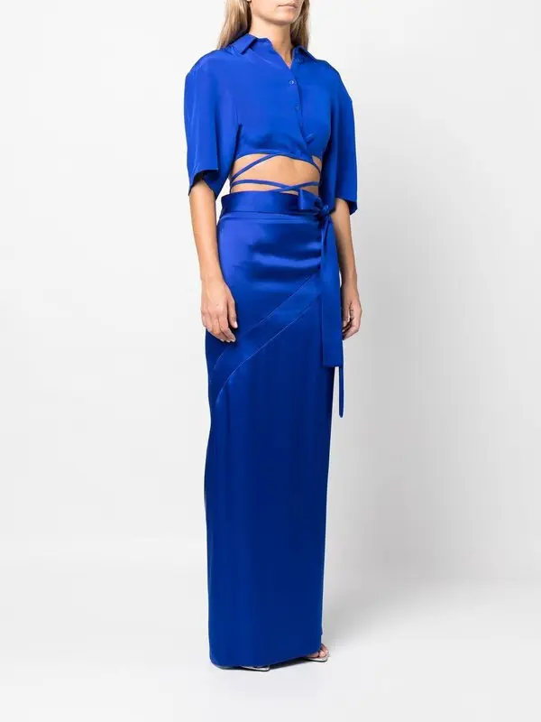 TOM FORD Side-tie Satin Skirt
