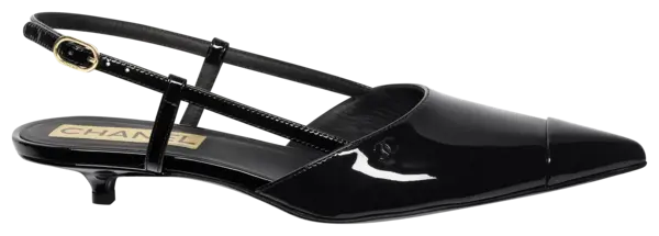 Chanel Slingbacks Patent Calfskin