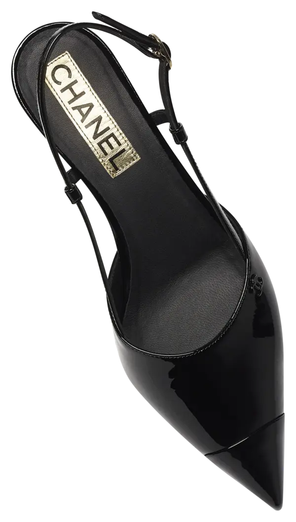 Chanel Slingbacks Patent Calfskin