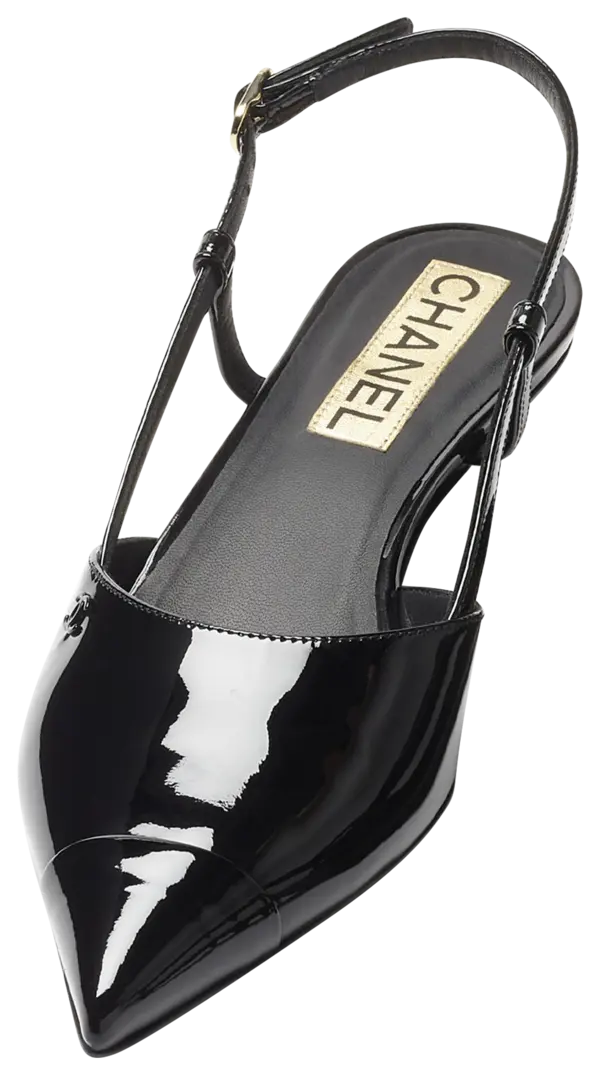 Chanel Slingbacks Patent Calfskin