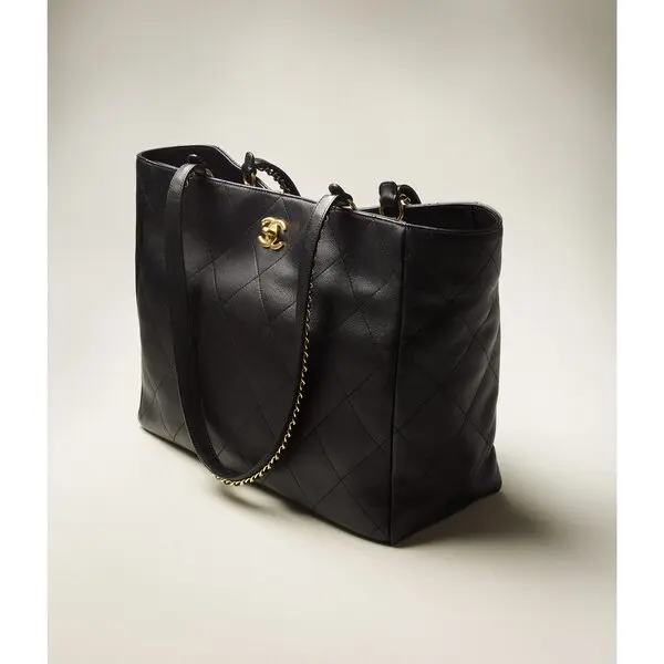 Chanel Shopping Bag Calfskin & Gold-tone Metal