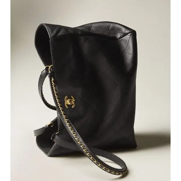 Chanel Shopping Bag Calfskin & Gold-tone Metal