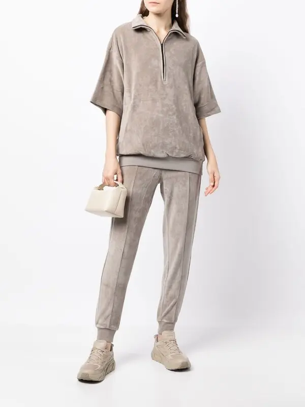 Fear Of God Velour Mock Neck Half-sleeve Top