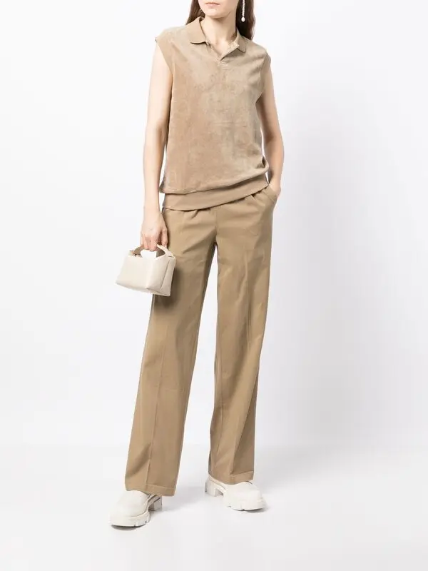 Fear Of God Velour Sleeveless Polo Top