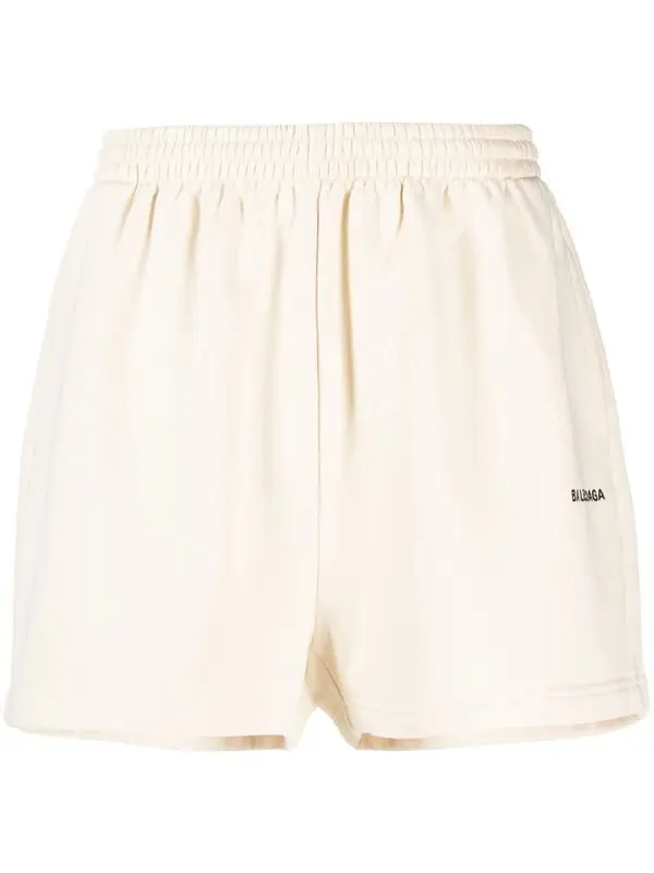 Balenciaga Logo-embroidered Track Shorts