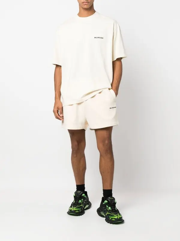 Balenciaga Logo-embroidered Track Shorts