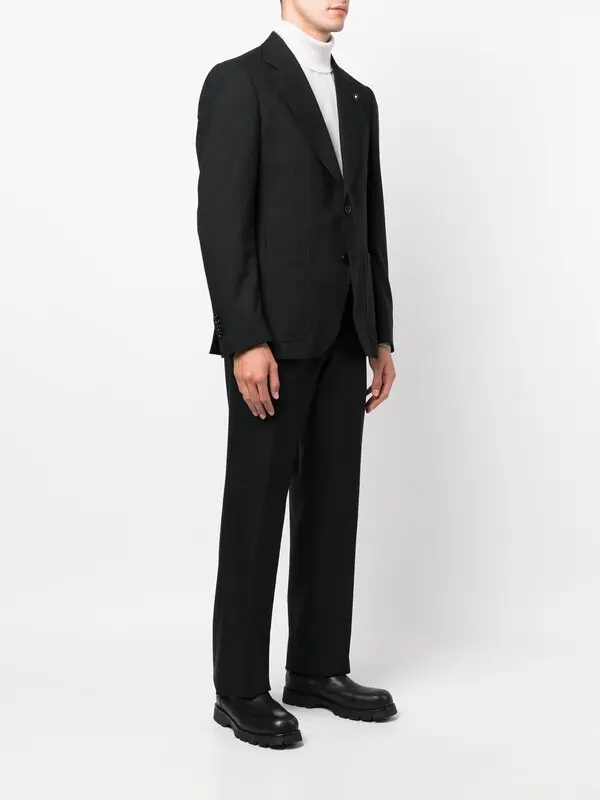 LARDINI Single-breasted Wool Suit - Black