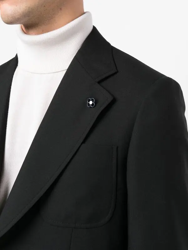 LARDINI Single-breasted Wool Suit - Black