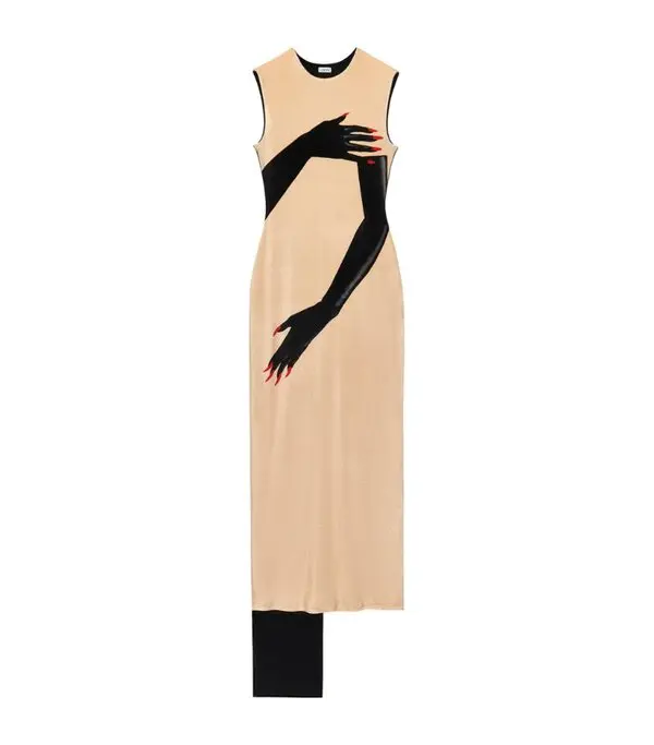 Loewe Gloves Print Dress
