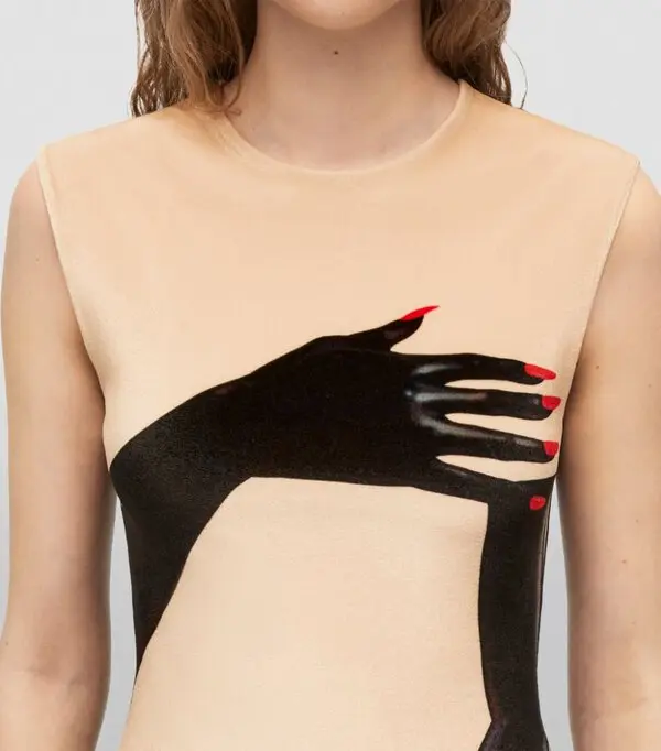 Loewe Gloves Print Dress
