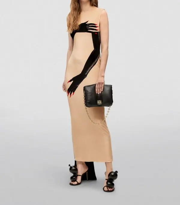 Loewe Gloves Print Dress