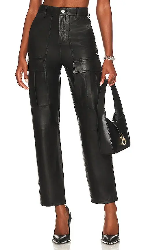GRLFRND Gianna Leather Cargo Pant
