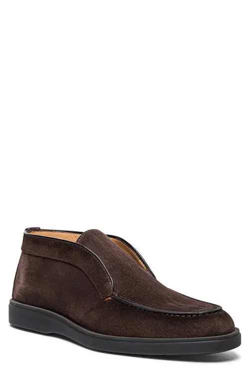 Santoni Detroit Suede Chukka Boot - Dark Brown