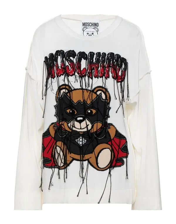Moschino Sweater In Virgin Wool - Ivory
