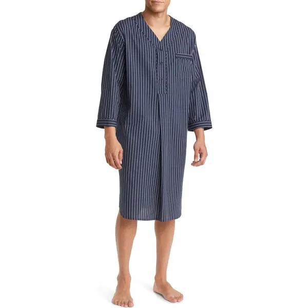 Majestic International Sunset Blues Cotton Blend Nightshirt - Dark Navy
