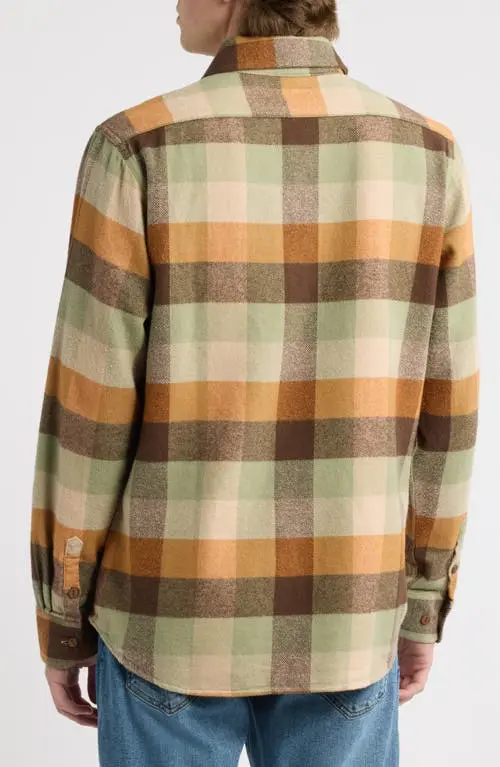 SCHOTT Buffalo Check Flannel Long Sleeve Button-up Shirt