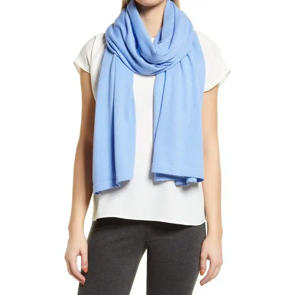 Nordstrom Transitional Knit Travel Wrap - Blue Cornflower