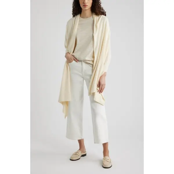 Nordstrom Transitional Knit Travel Wrap - Ivory
