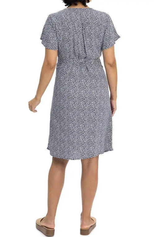 ANGEL MATERNITY Floral Wrap Maternity/nursing Dress