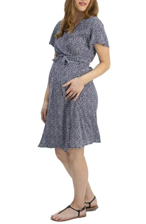 ANGEL MATERNITY Floral Wrap Maternity/nursing Dress