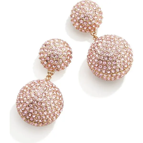 Baublebar Lennon Pavé Drop Earrings - Pink
