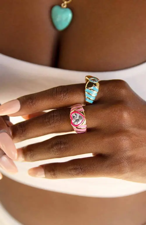 Ettika Butterfly Enamel Fashion Ring