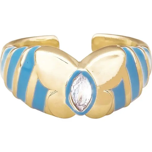 Ettika Butterfly Enamel Fashion Ring - Gold