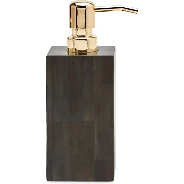 PIGEON AND POODLE Arles Faux Horn Pump Soap Dispenser - Dark