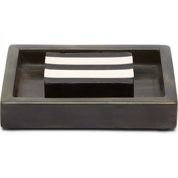 PIGEON AND POODLE Arles Rectangular Soap Dish - Dark