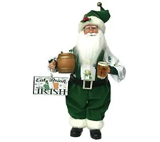 SANTA'S WORKSHOP Inc. 15' Eat, Drink & Be Irish Santa - One-color
