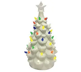 SANTA'S WORKSHOP 14' Led White Ceramic Tree By