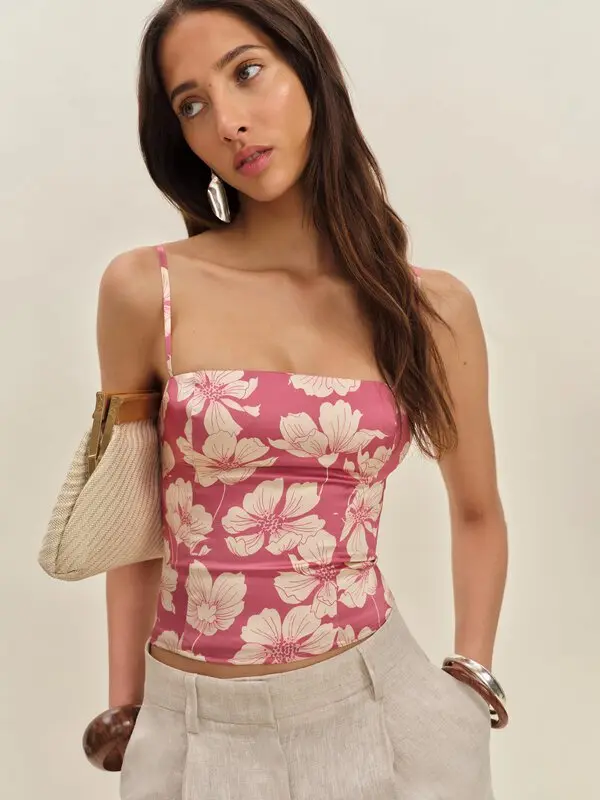 REFORMATION Overland Silk Top