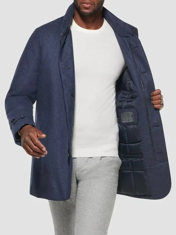 NORWEGIAN WOOL Slim-fit Hooded Car Coat
