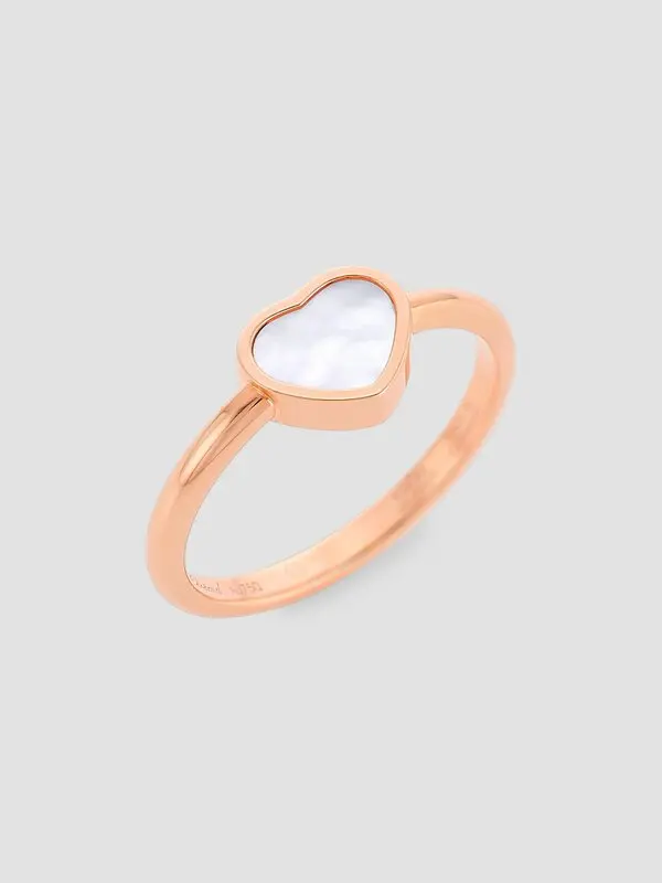 Chopard My Happy Hearts 18k Rose Gold & Mother-of-pearl Ring - Pink